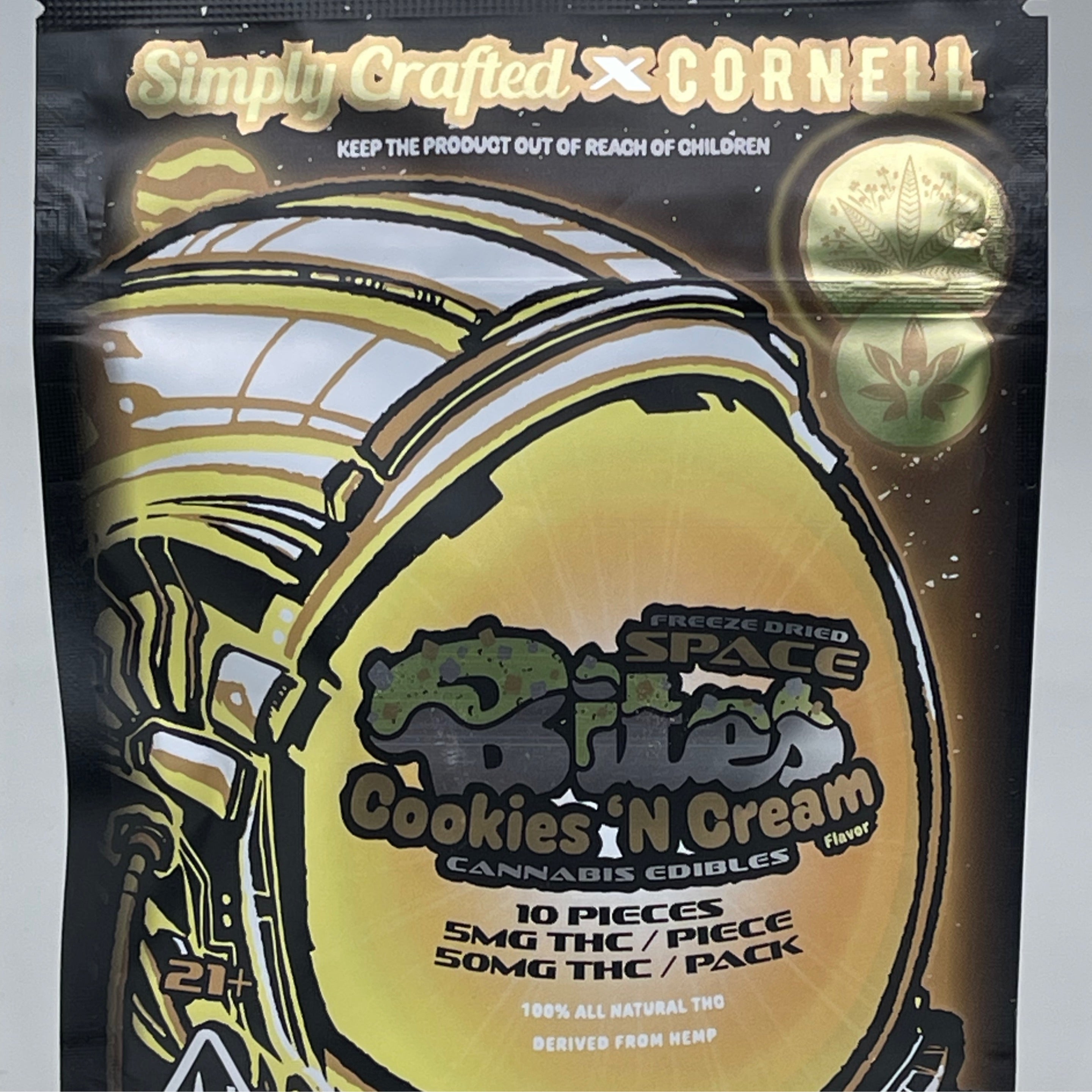 Space Bites Cookies N Cream flavor 50mg Natural Hemp THC | Cornell ...